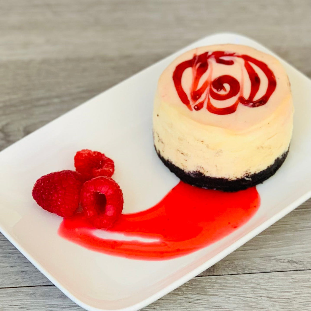 Raspberry Swirl Cheesecake Individual – DessertWerks